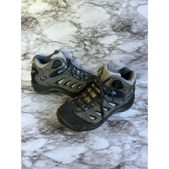 Merrell | Shoes | Merrell Reflex Mid Hiking Boots Waterproof Shale Gray ...